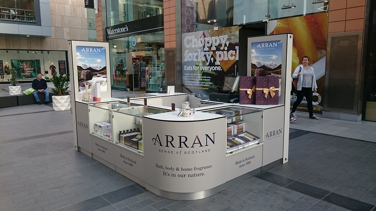Arran mall kiosk opens in the Centre Livingston Shopping Centre